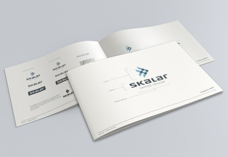 Skalar Office Center, logo i księga znaku – Morski Studio